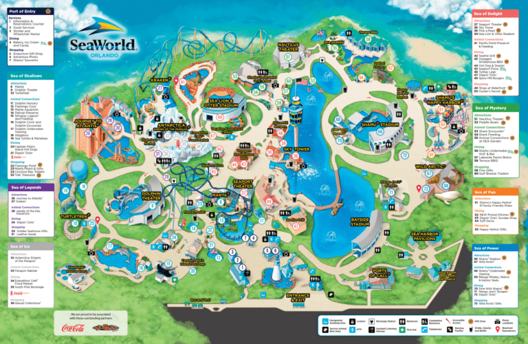 SeaWorld Orlando Map and Brochure (2025 - 1973) | ThemeParkBrochures.net