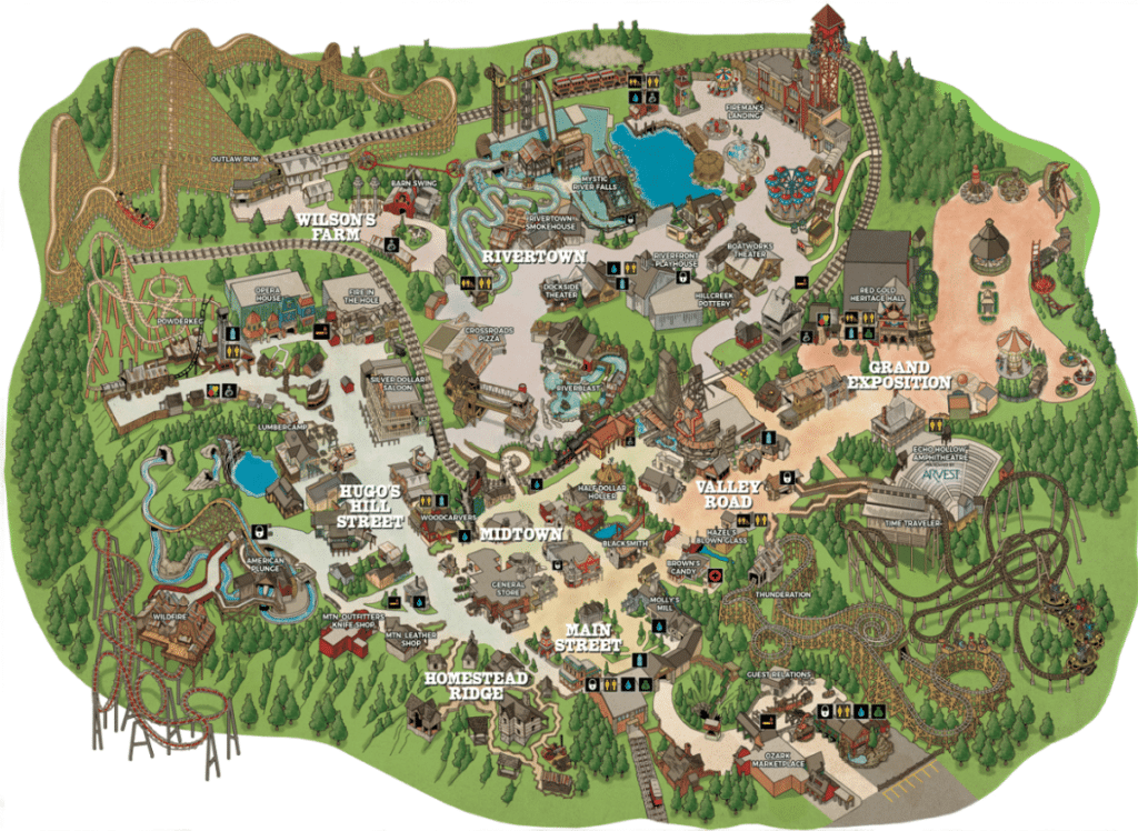 Silver Dollar City Map and Brochure (2025 - 1969) | ThemeParkBrochures.net
