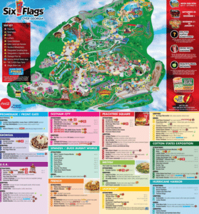 Six Flags Over Georgia Map and Brochure (1972 - 2025 ...