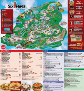 Six Flags Over Georgia Map and Brochure (1972 - 2025 ...
