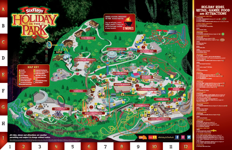 Old Six Flags Over Georgia Maps (1967 to 2025) Archive ...