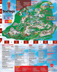 Six Flags Over Georgia Map and Brochure (1972 - 2025 ...