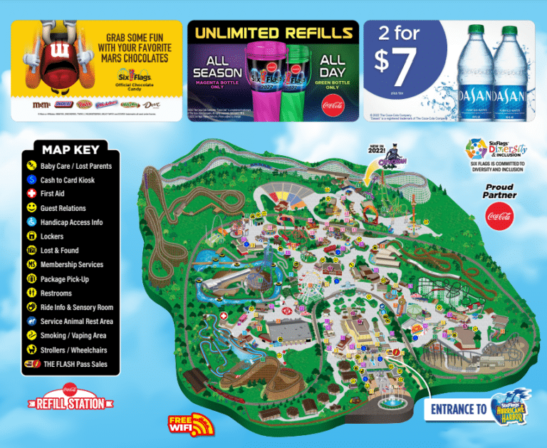 Six Flags St. Louis Map and Brochure (2025 - 1971) | ThemeParkBrochures.net