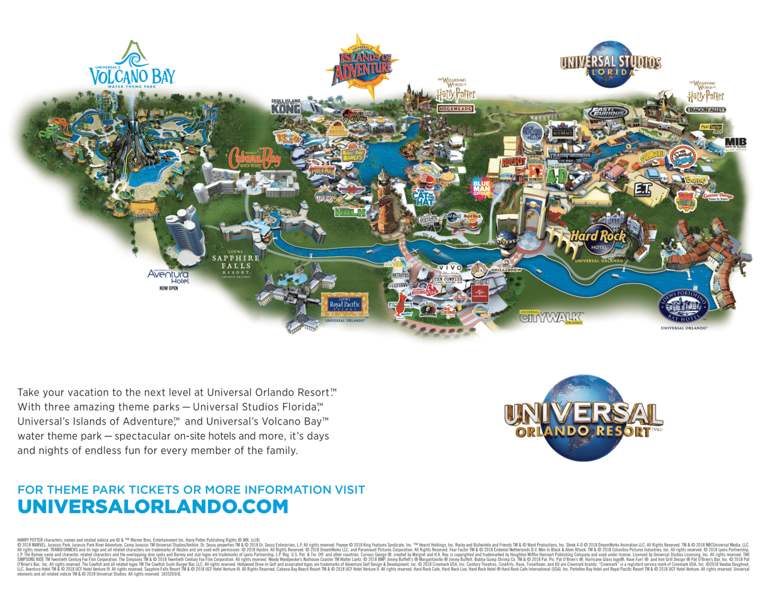 Universal Orlando Resort Map and Brochure (2024 - 2001 ...
