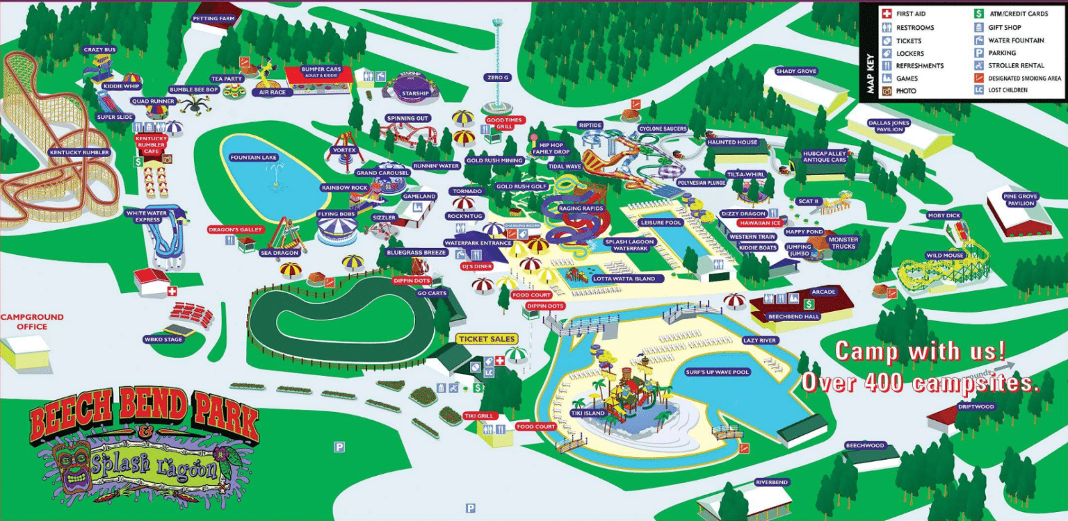 Beech Bend Park Map and Brochure (2022 - 2025) | ThemeParkBrochures.net