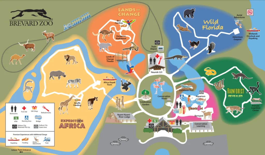 Brevard Zoo Map and Brochure (2021 - 2025) | ThemeParkBrochures.net