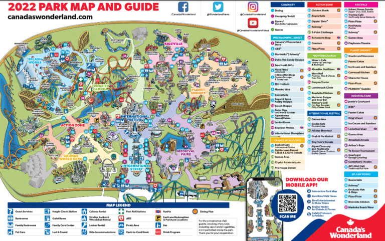 Old Canada's Wonderland Maps (1981 to 2025) Archive ...