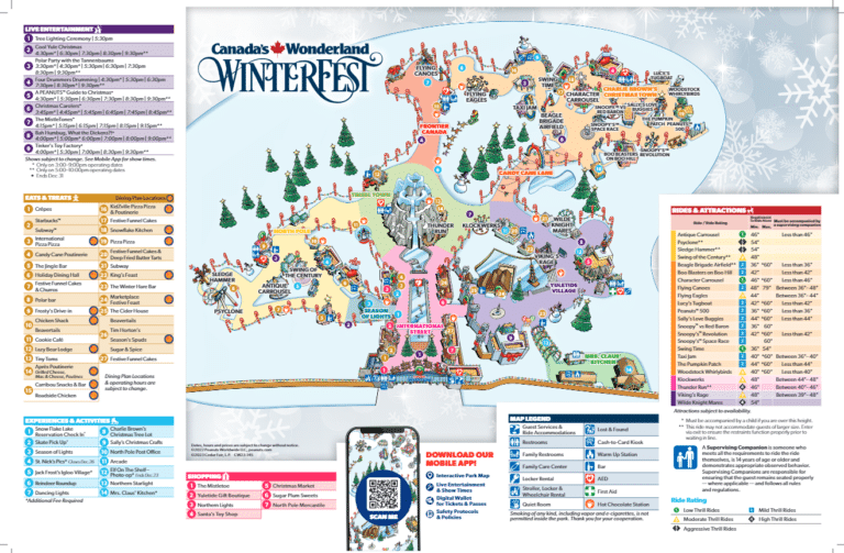 Old Canada's Wonderland Maps (1981 to 2025) Archive ...