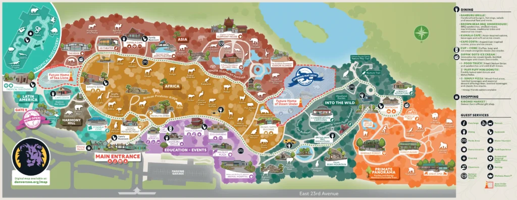 Denver Zoo Map and Brochure (2024 - 2020) | ThemeParkBrochures.net