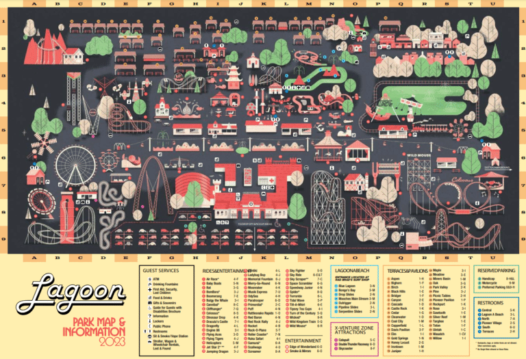 Lagoon Map and Brochure (2020 - 2025) | ThemeParkBrochures.net