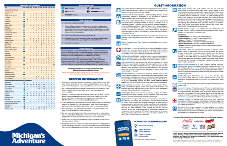 Michigan's Adventure Map and Brochure (2022 - 2025 ...