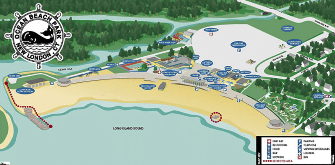 Ocean Beach Park Map and Brochure (2019 - 2025) | ThemeParkBrochures.net