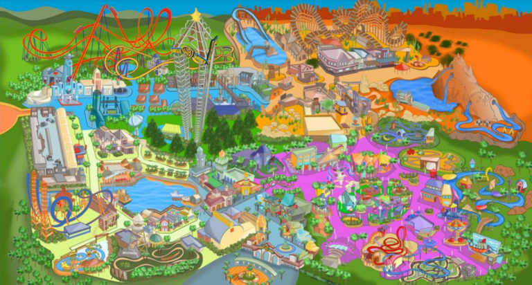 Parque Warner Madrid Map and Brochure (2021 - 2025 ...