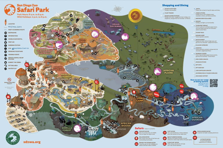 San Diego Zoo Map and Brochure (2025 - 2021) | ThemeParkBrochures.net