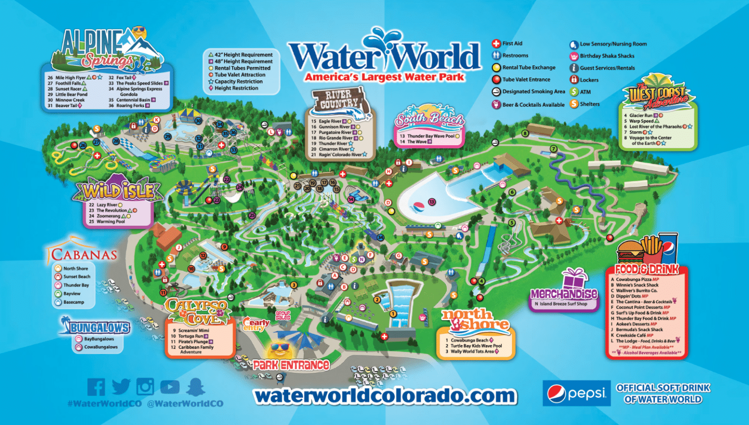 Water World Colorado Map and Brochure (2024 - 2020 ...