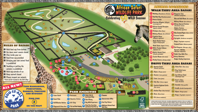 African Safari Wildlife Park Map and Brochure (2025 - 2020 ...
