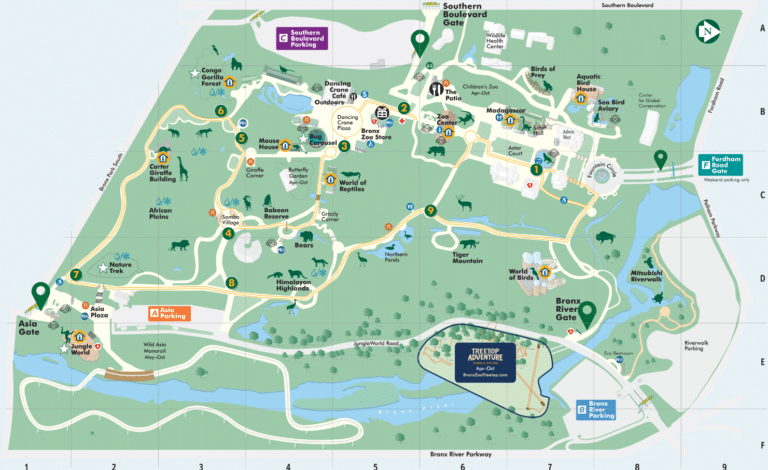 Bronx Zoo Map and Brochure (2025 - 2015) | ThemeParkBrochures.net