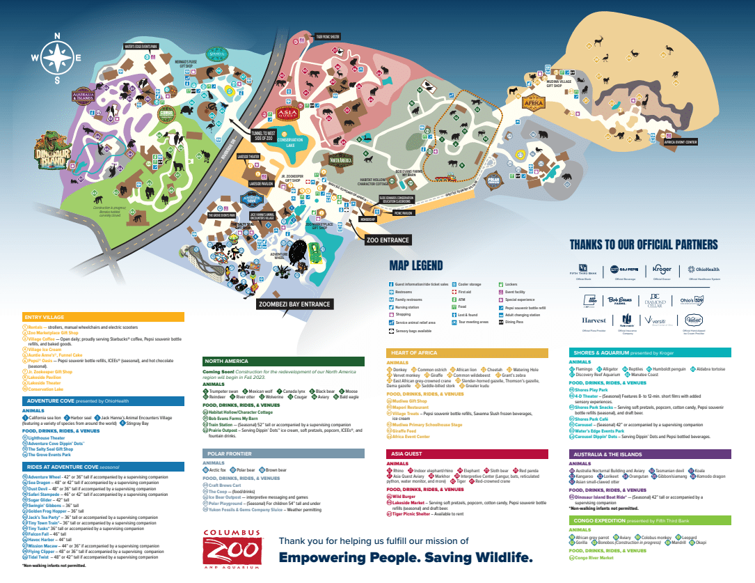 Old Columbus Zoo and Aquarium Maps (2023 to 2025) Archive ...