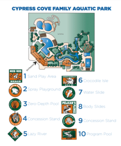 Cypress Cove Family Aquatic Park Map and Brochure (2016 - 2023 ...