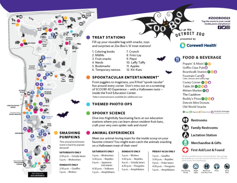 Detroit Zoo Map and Brochure (2025 - 2019) | ThemeParkBrochures.net