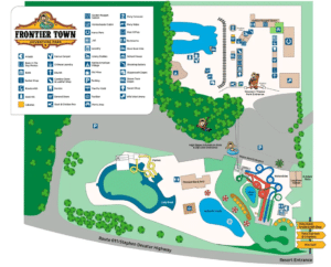 Frontier Town Map and Brochure (2025 - 2023) | ThemeParkBrochures.net