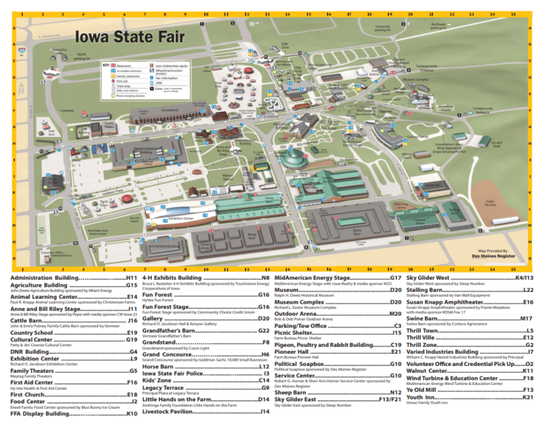 Iowa State Fairgrounds Map 2026 PDF (Printable) | ThemeParkBrochures.net