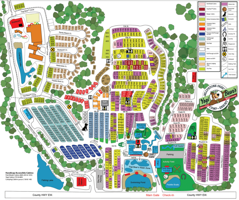 Jellystone Park Map and Brochure (2025 - 2021) | ThemeParkBrochures.net