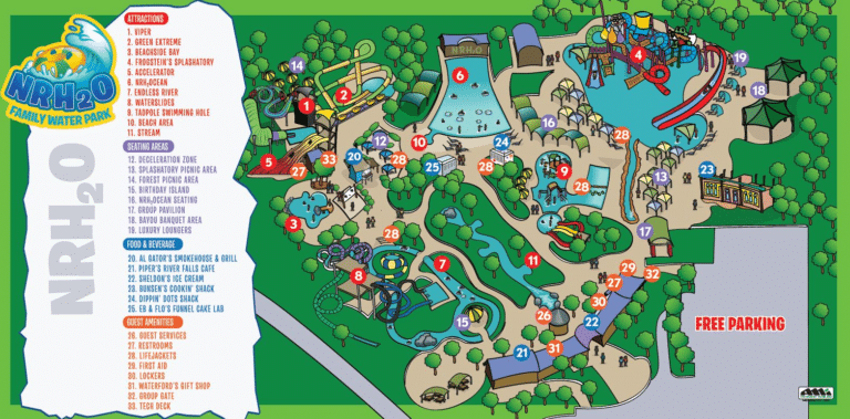 NRH2O Family Water Park Map and Brochure (2025 - 2016 ...