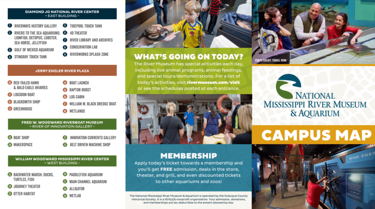 National Mississippi River Museum & Aquarium Map and Brochure (2016 ...