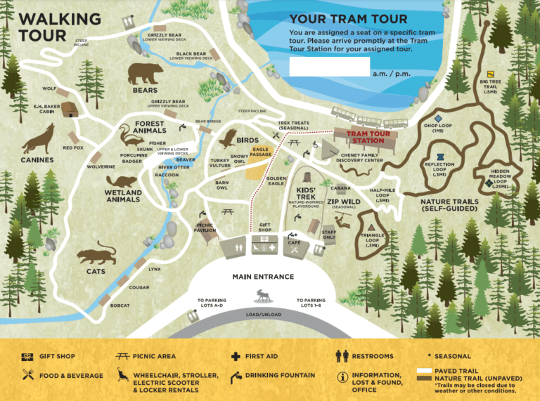 Northwest Trek Wildlife Park Map and Brochure (2025 - 2018 ...