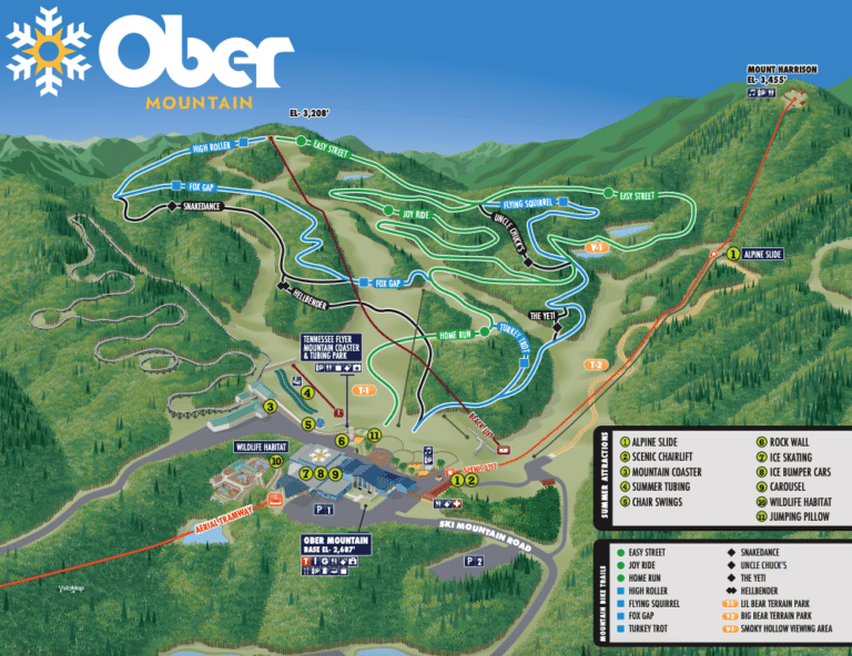 Ober Gatlinburg Map and Brochure (2024 - 2023) | ThemeParkBrochures.net