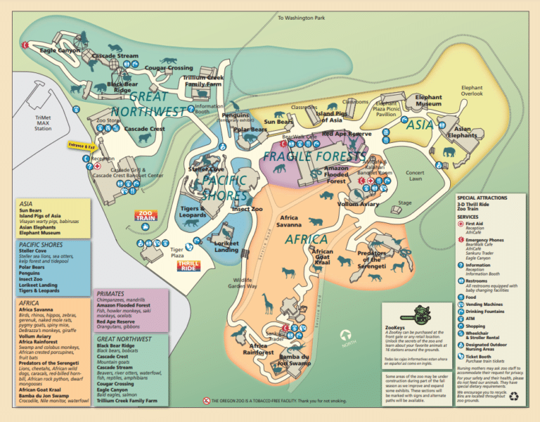 Oregon Zoo Map and Brochure (2025 - 2012) | ThemeParkBrochures.net