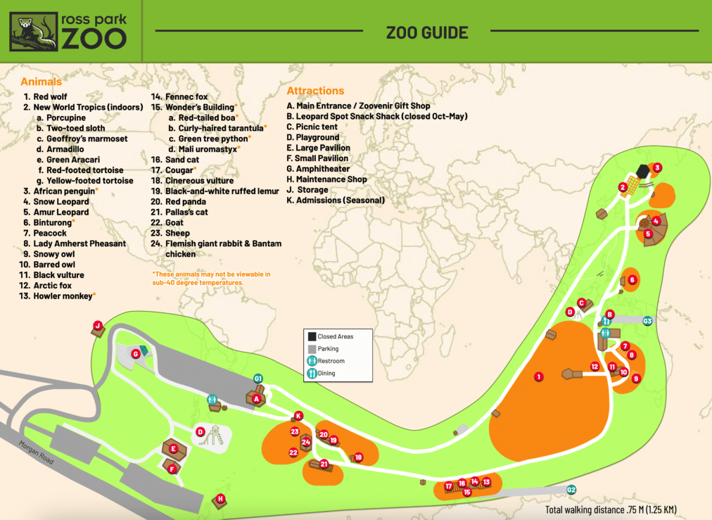 Ross Park Zoo Map and Brochure (2025 - 2019) | ThemeParkBrochures.net