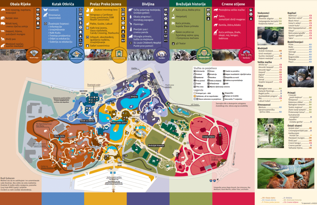 Saint Louis Zoo Map and Brochure (2023) | ThemeParkBrochures.net