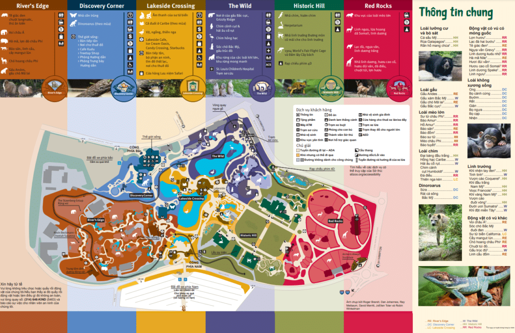 Saint Louis Zoo Map and Brochure (2023) | ThemeParkBrochures.net