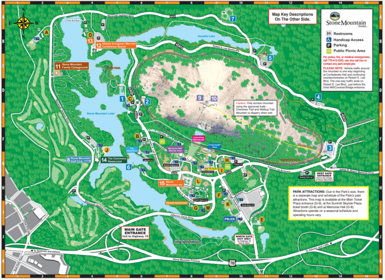 Stone Mountain Park Map and Brochure (2015 - 2023) | ThemeParkBrochures.net