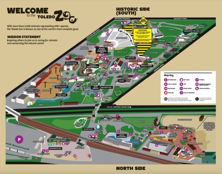 Toledo Zoo Map and Brochure (2025 - 2010) | ThemeParkBrochures.net