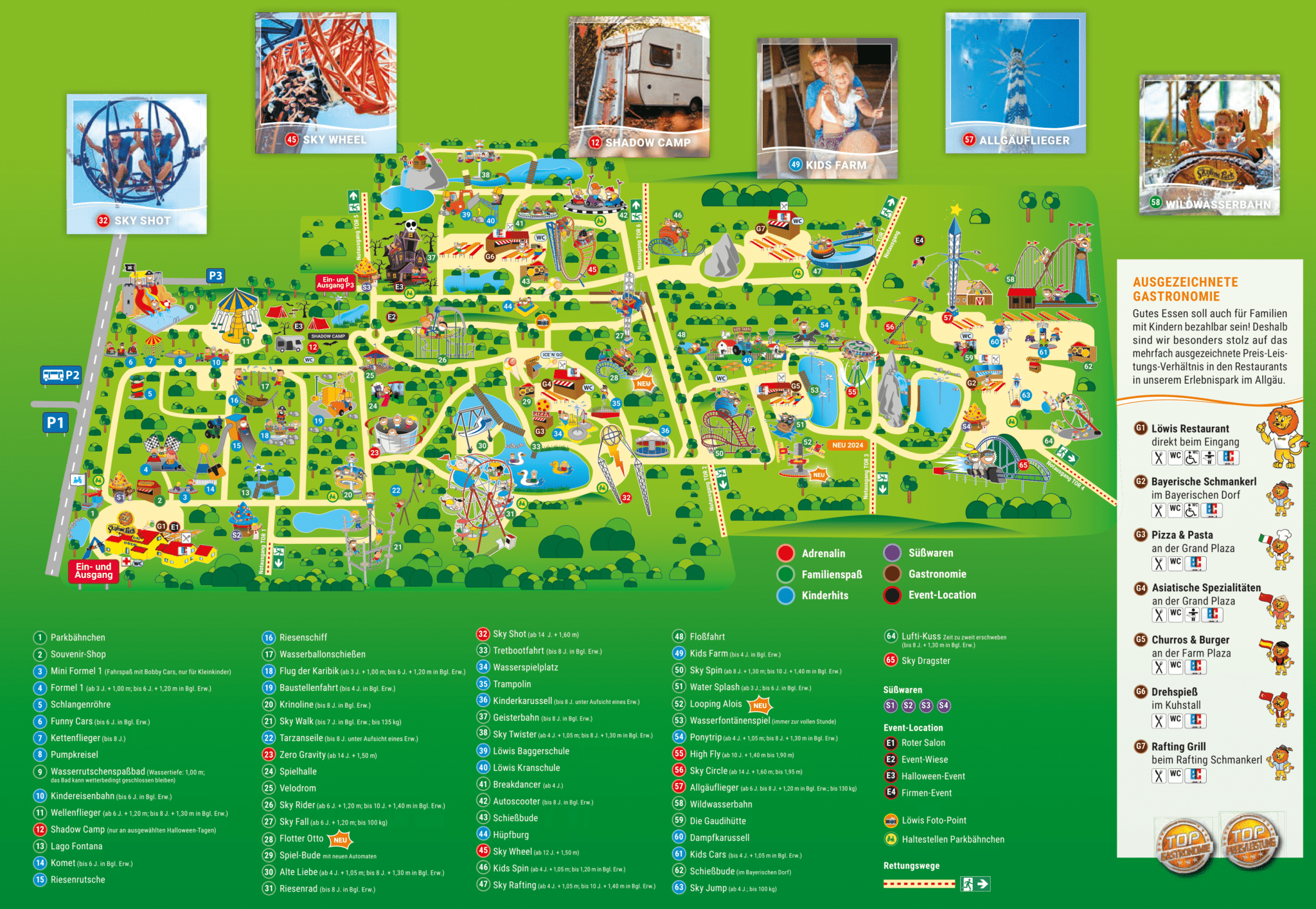 Allgäu Skyline Park Map and Brochure (2025 - 2015) | ThemeParkBrochures.net