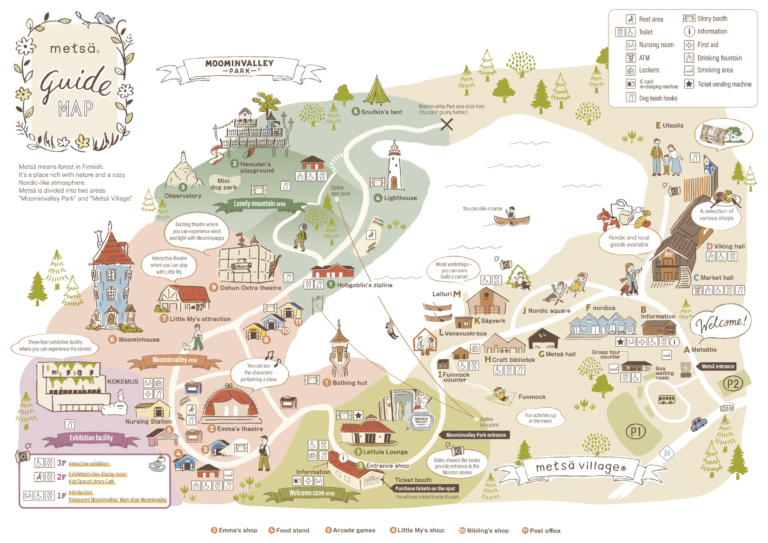 Moominvalley Park Map and Brochure (2021 - 2025) | ThemeParkBrochures.net