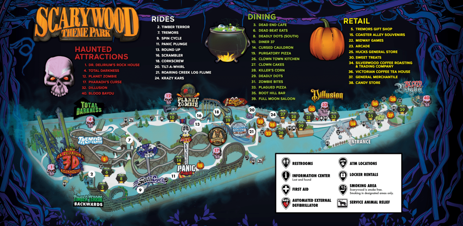 Silverwood Scarywood Haunted Nights Map (2024 - 2019 ...