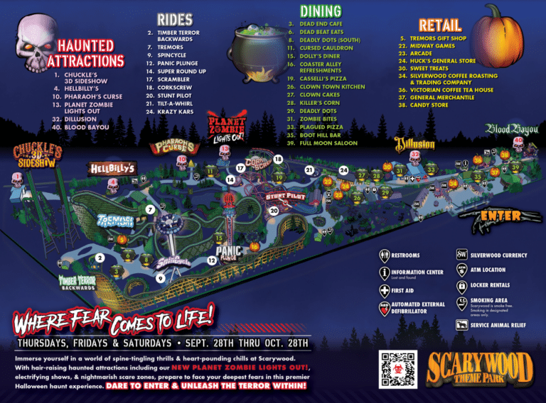 Silverwood Scarywood Haunted Nights Map (2024 - 2019 ...