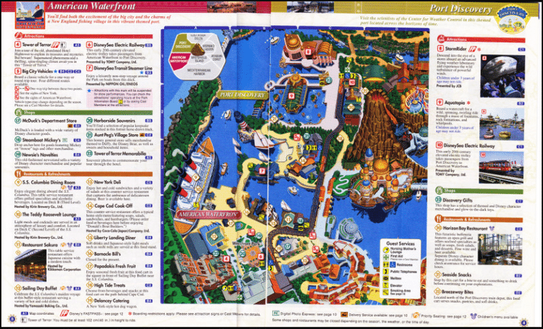 Tokyo DisneySea Map and Brochure (2025 - 2007) | ThemeParkBrochures.net