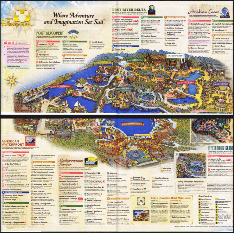 Tokyo DisneySea Map and Brochure (2025 - 2007) | ThemeParkBrochures.net