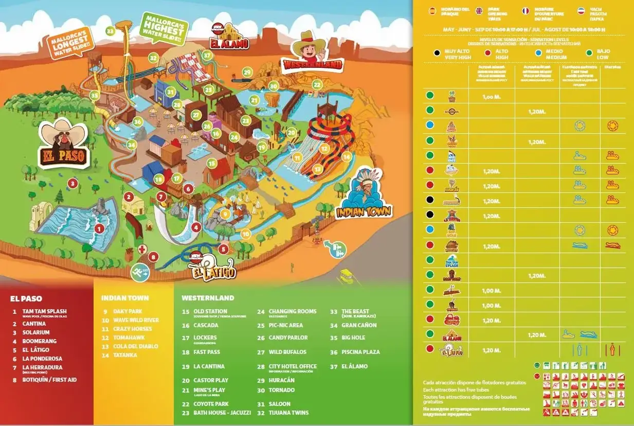 Western Water Park Map and Brochure (2025 - 2018) | ThemeParkBrochures.net