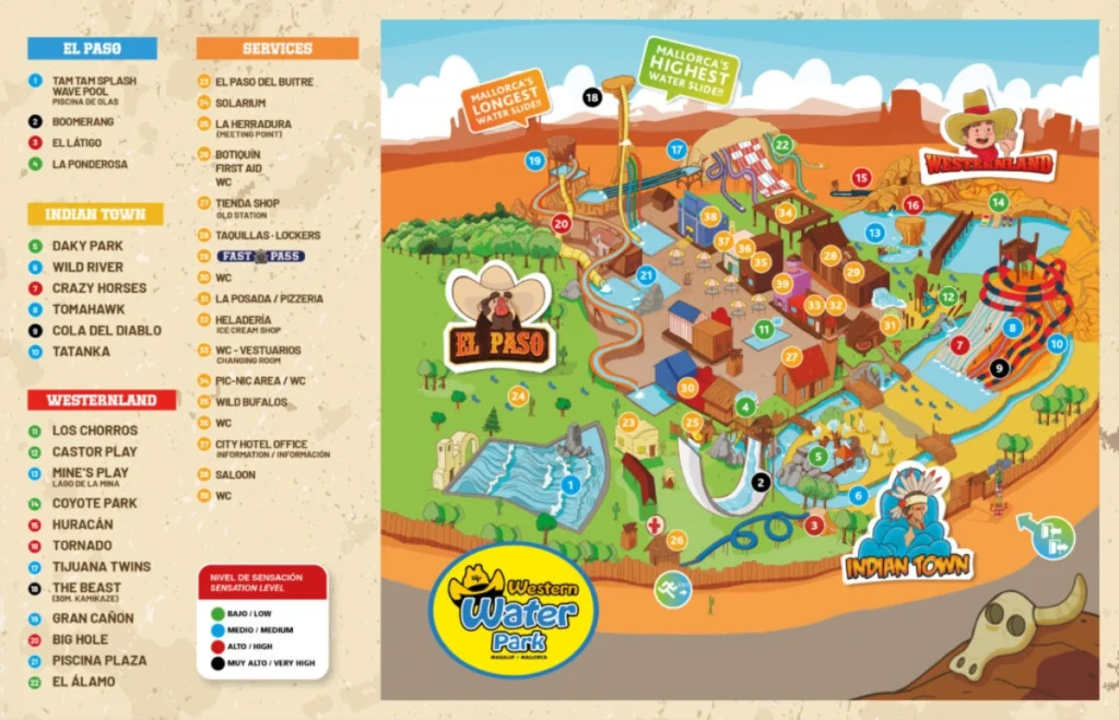 Western Water Park Map and Brochure (2025 - 2018) | ThemeParkBrochures.net